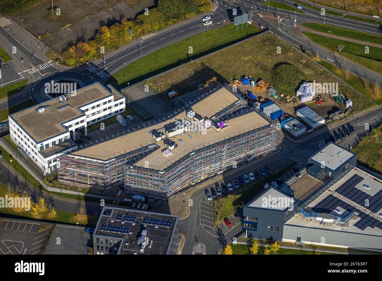 Construction site with new building health campus hi-res stock ...
