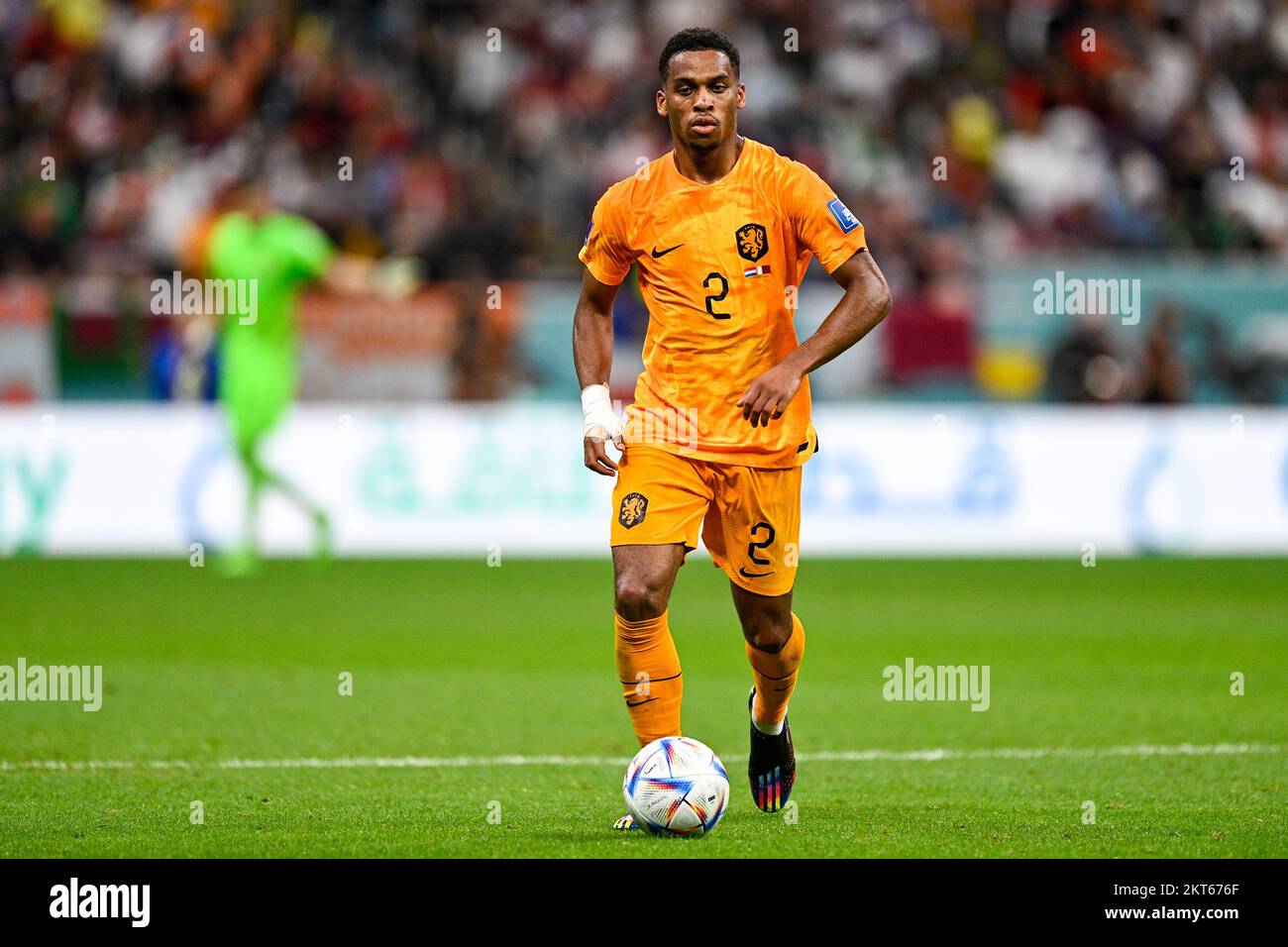 AL KHOR, QATAR - NOVEMBER 29: Jurrien Timber of the Netherlands runs ...
