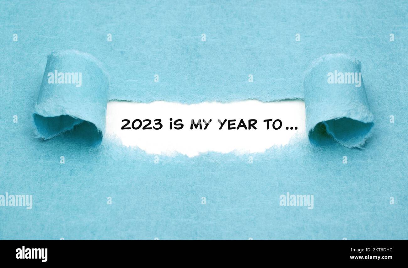 Motivational New Year 2023 resolutions list concept with headline 2023 ...