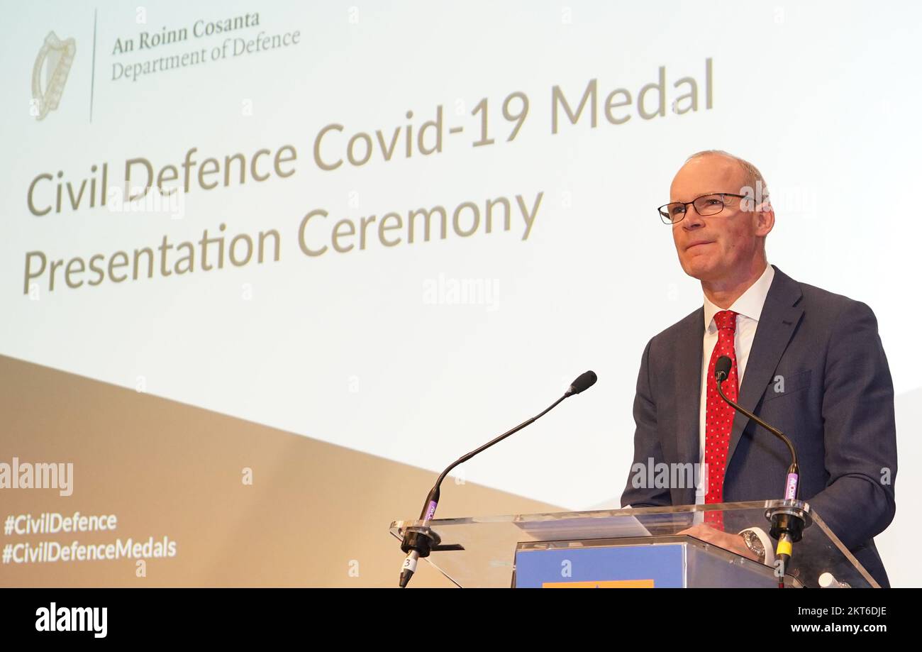 Irish Minister for Foreign Affairs and Defence, Simon Coveney attends ...