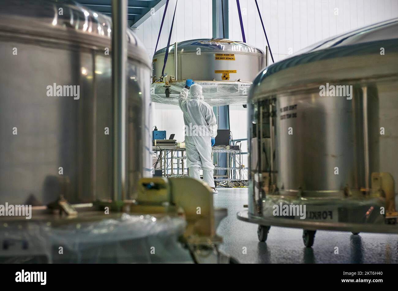 The James Webb Telescope under construction / Nasa Scientists Stock ...