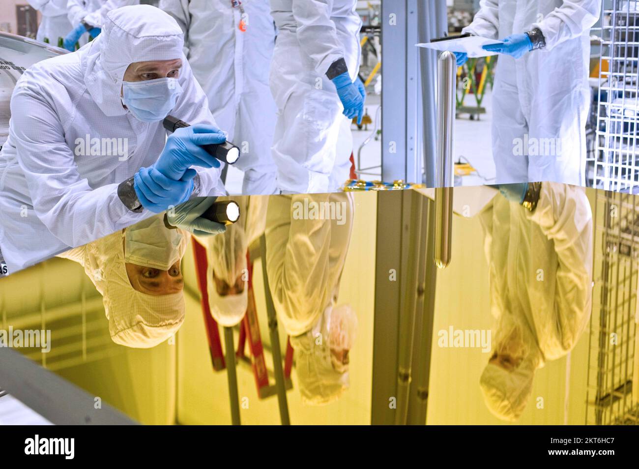 The James Webb Telescope under construction / Nasa Scientists Stock ...