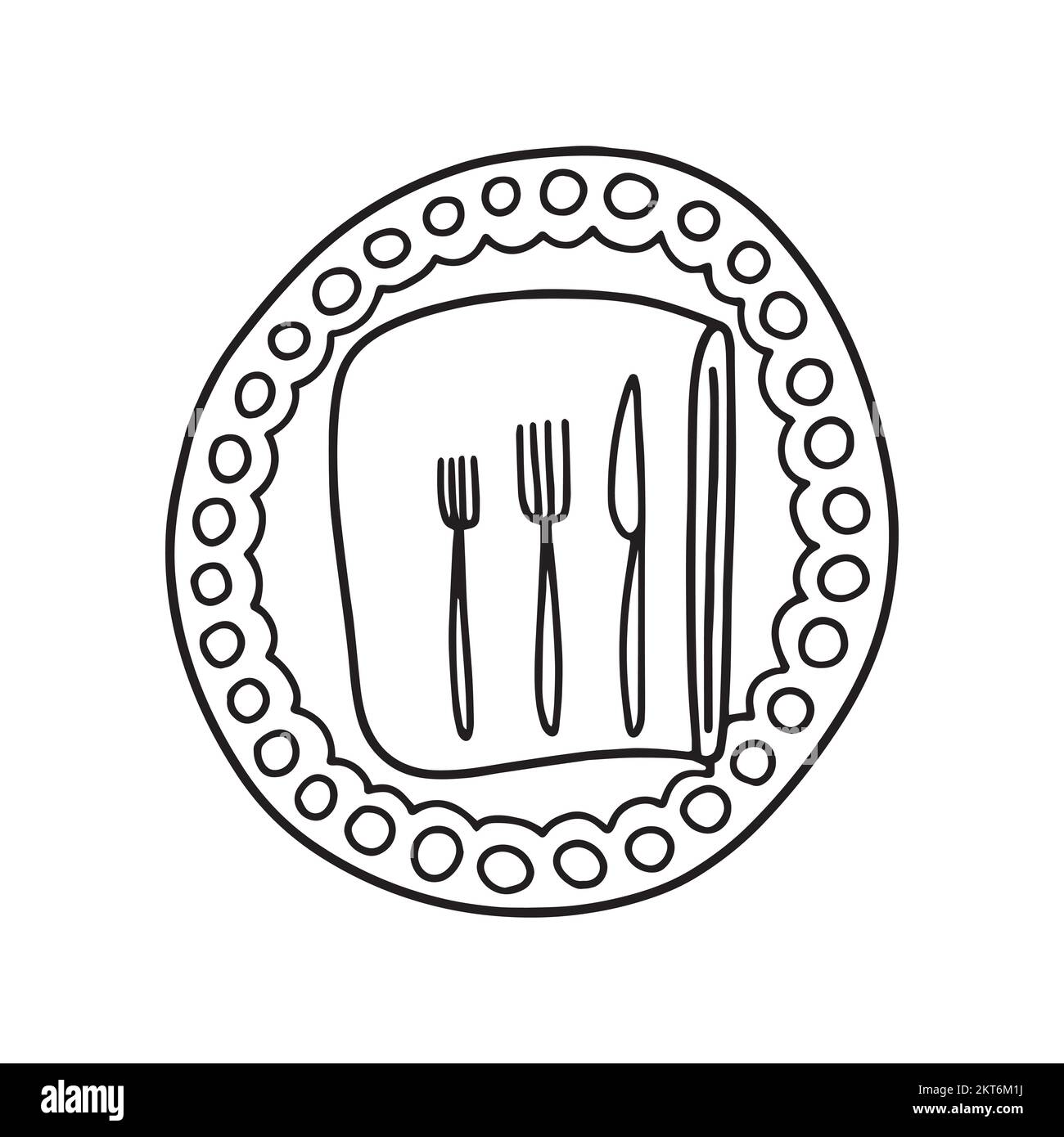 Vector doodle table serving Stock Vector Image & Art - Alamy