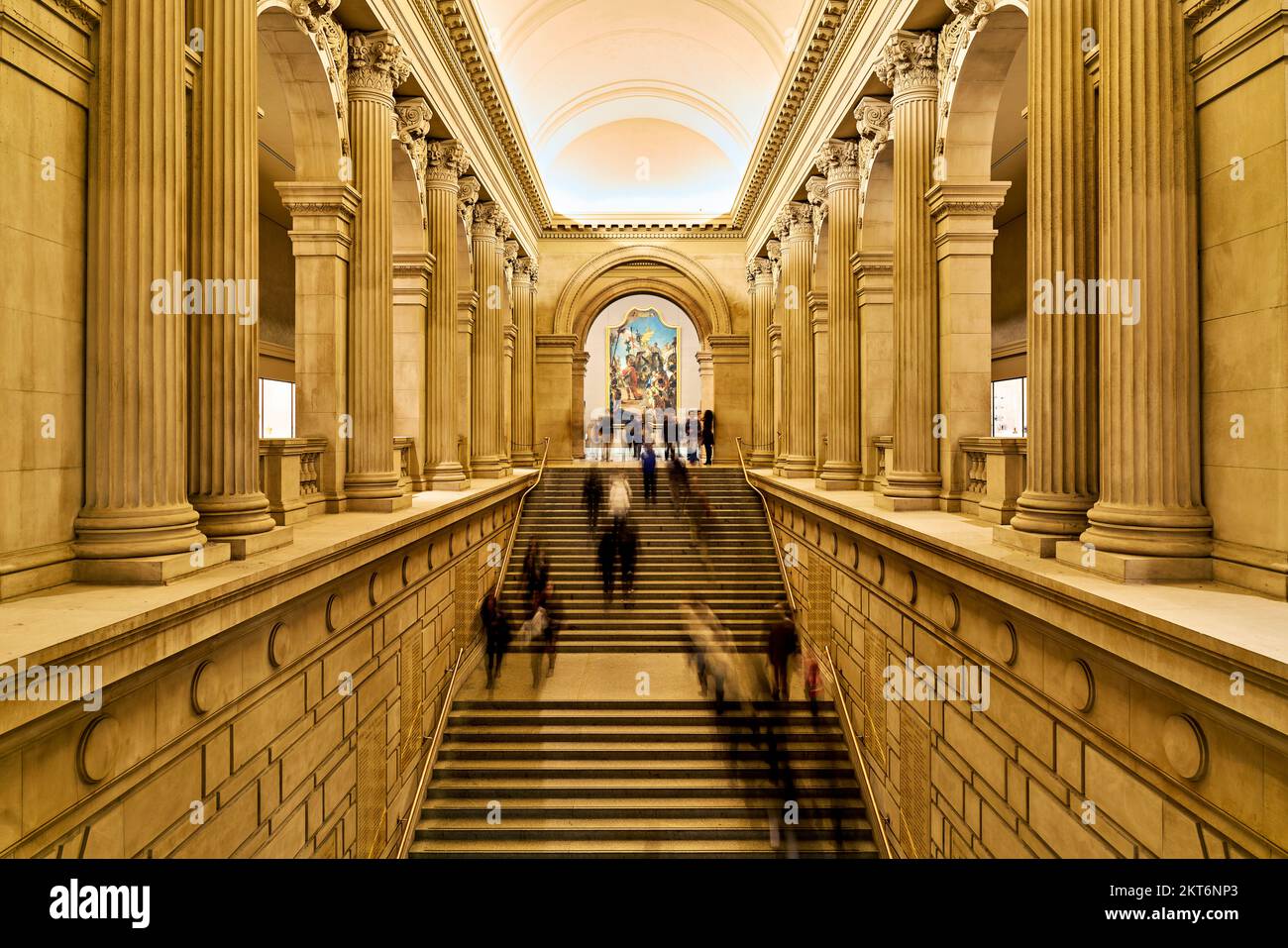 New York. Manhattan. United States. The majestic stairway at the ...