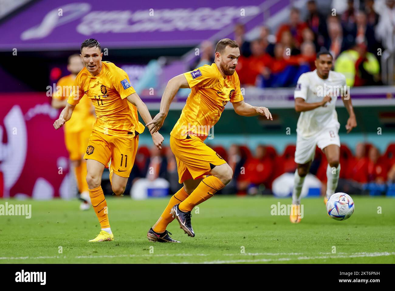 AL KHOR - Steven Berghuis of Holland and Vincent Janssen of Holland (LR ...
