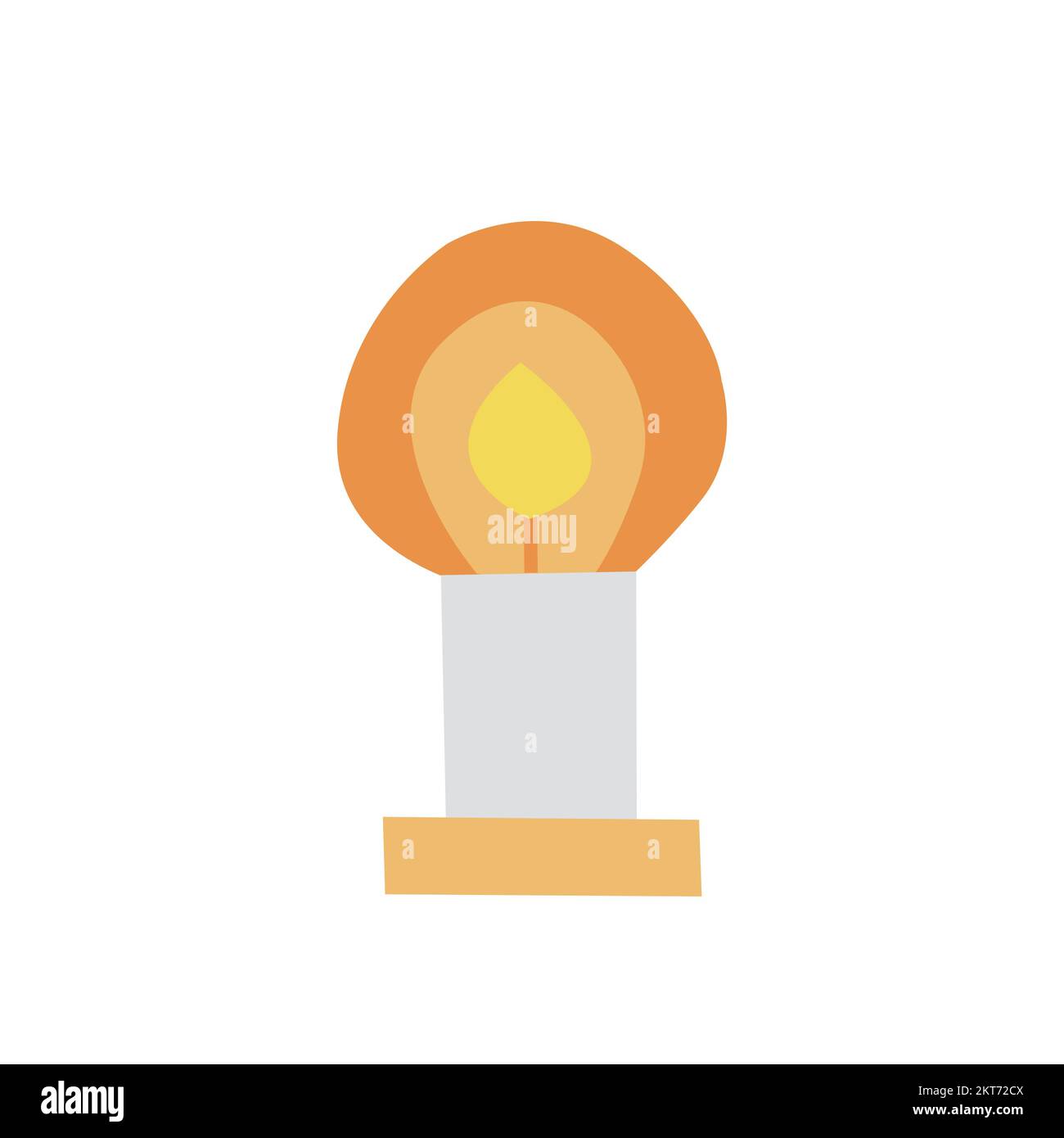 Hand drawn flat candle Stock Vector Image & Art - Alamy