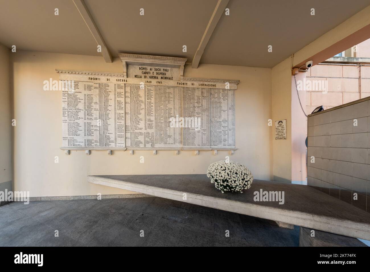 Boves, Cuneo, Italy - November 22, 2022: view of World War II memorial ...