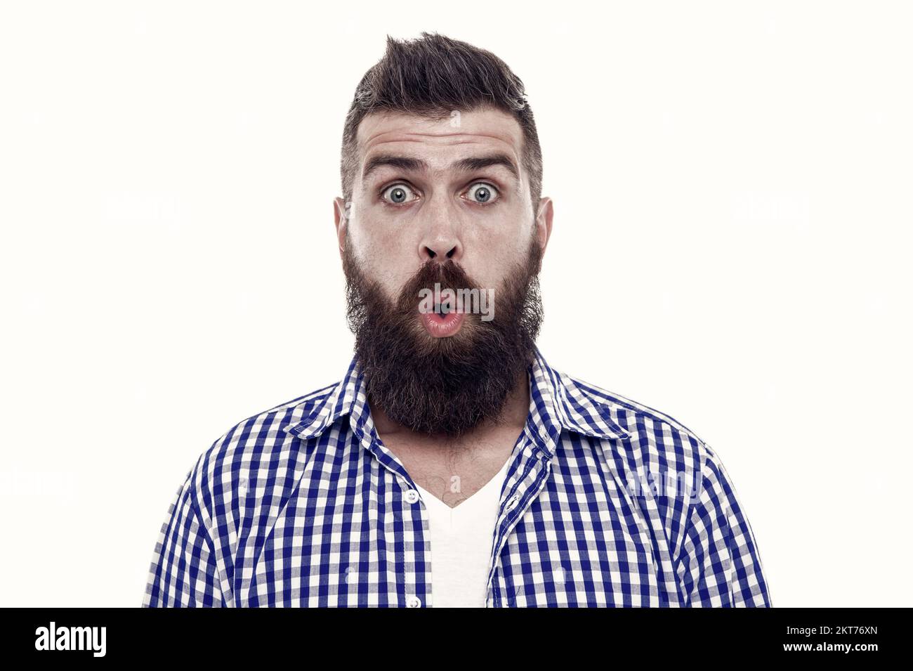 Astonished face. No way. Wondering concept. Handsome surprised man ...