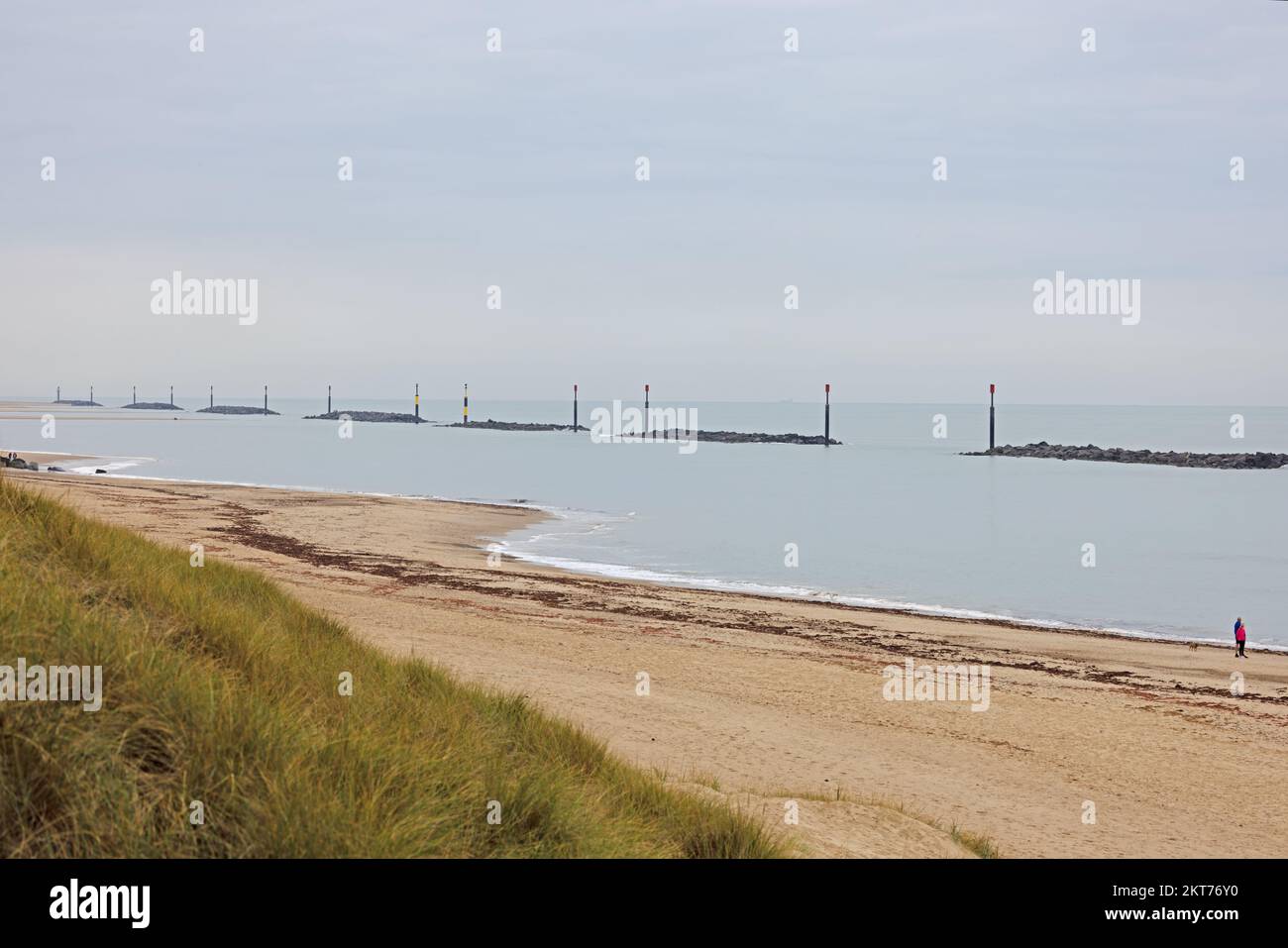 Waxham dunes & offshore reefs Sea Palling Norfolk GB UK September 2022 ...