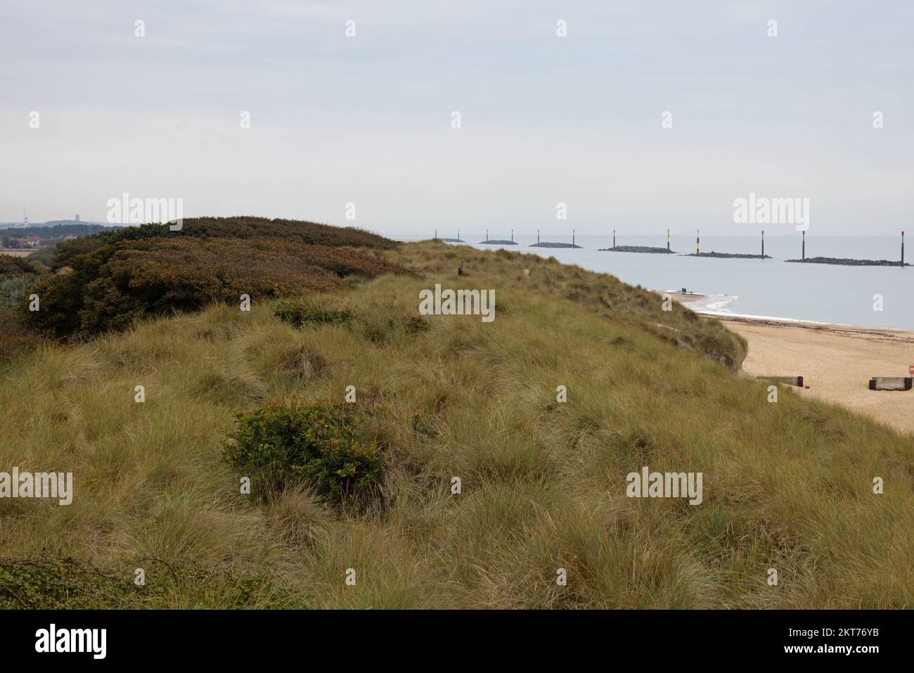 Waxham dunes & offshore reefs Sea Palling Norfolk GB UK September 2022 ...