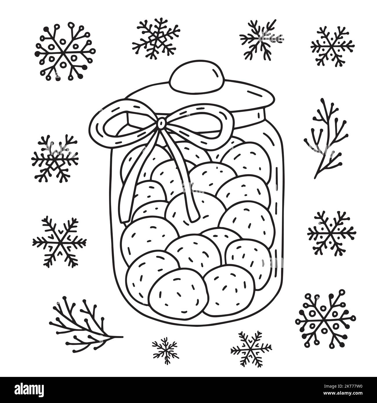 Vector hand drawn glass jar full of cookies Stock Vector Image & Art ...