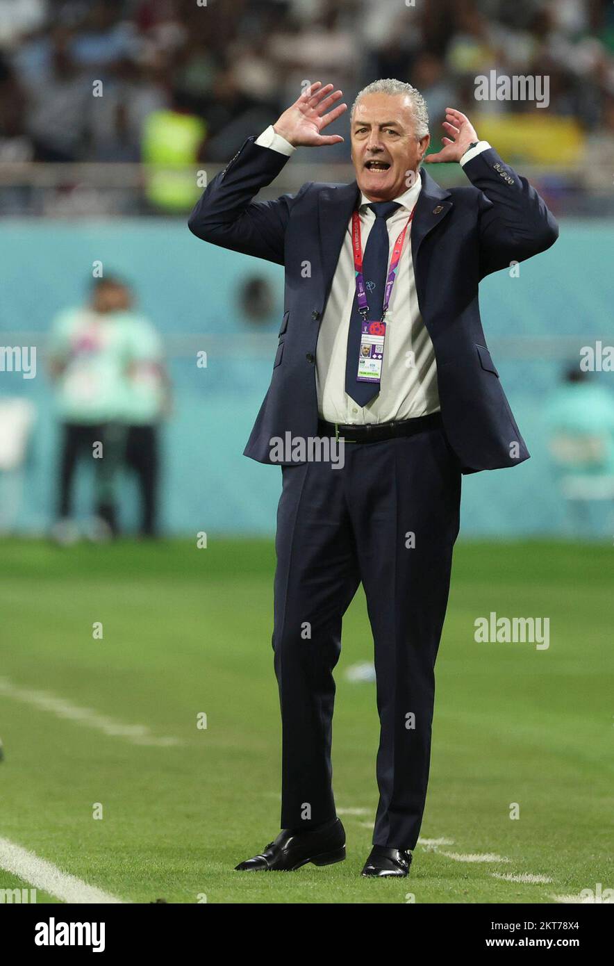 Doha, Qatar. 29th Nov, 2022. Gustavo Alfaro, head coach of Ecuador ...