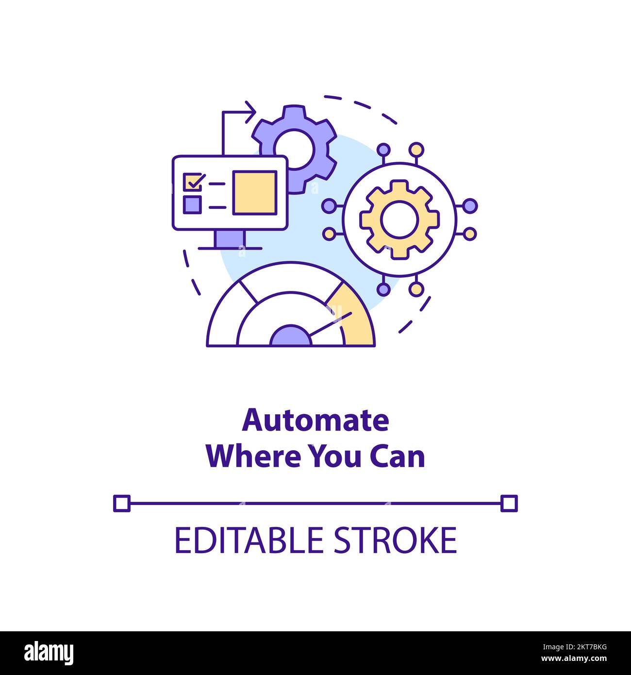 Automation impact on speed concept icon Stock Vector Image & Art - Alamy