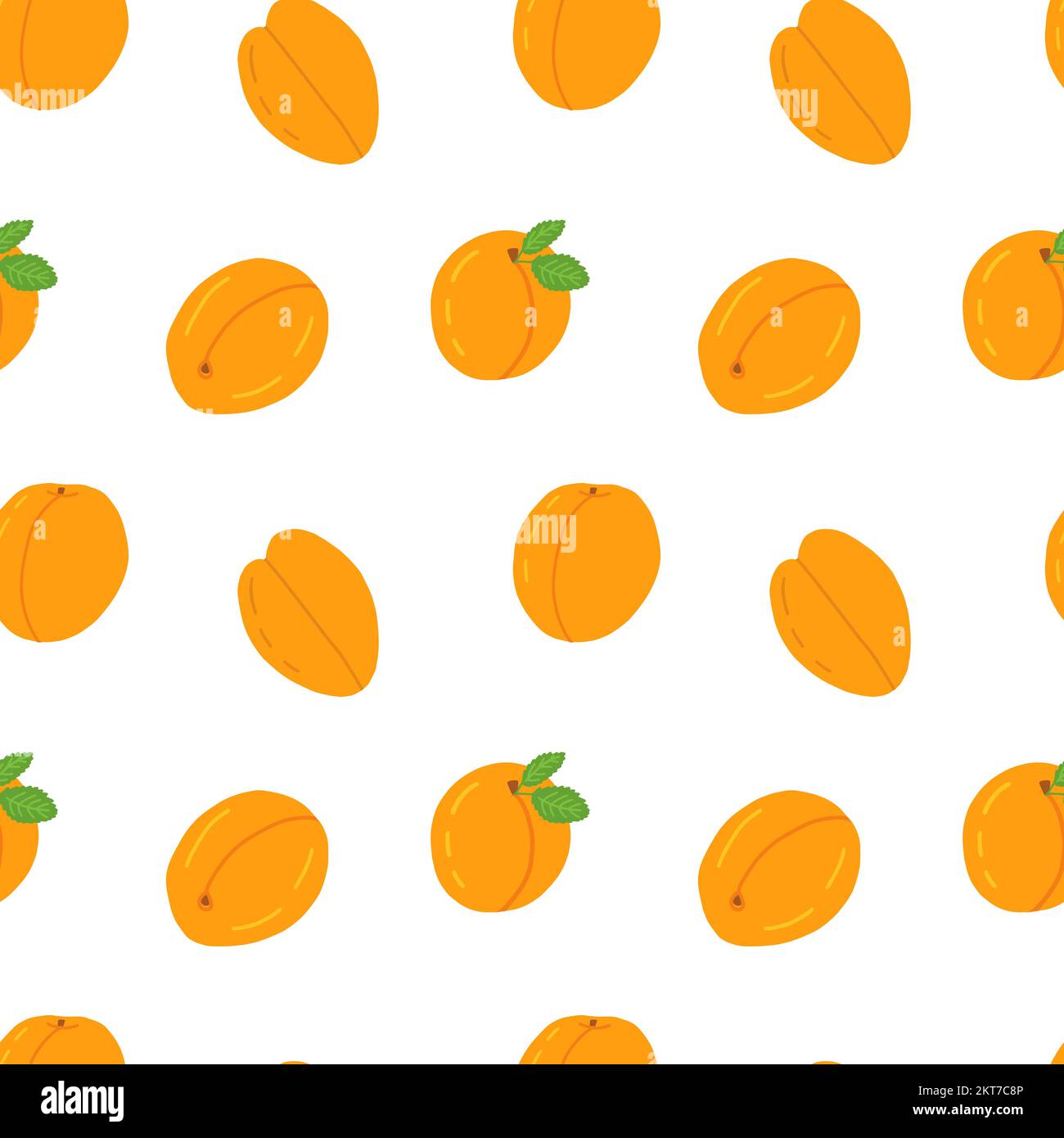 Vector cartoon apricot seamless pattern Stock Vector Image & Art - Alamy
