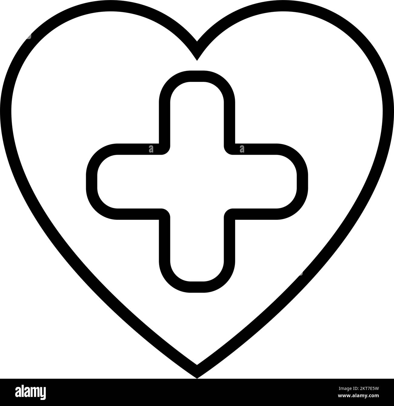 Isolated heart shape with cross symbol icon Vector Stock Vector Image ...