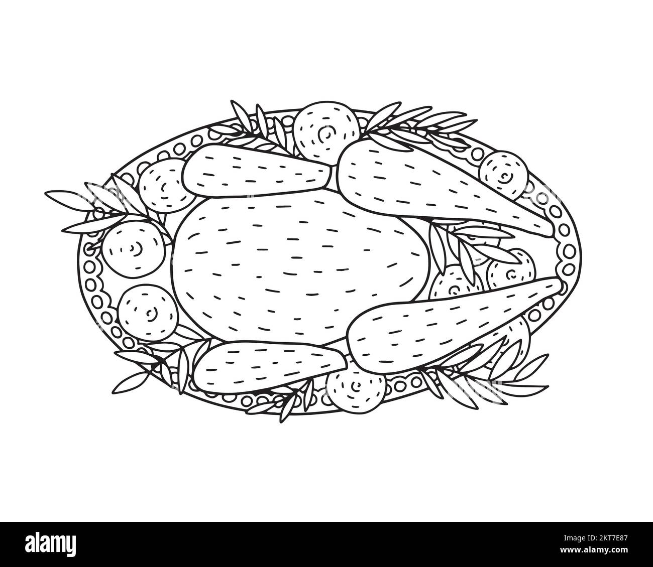 Top view turkey dish vector Stock Vector Image & Art - Alamy
