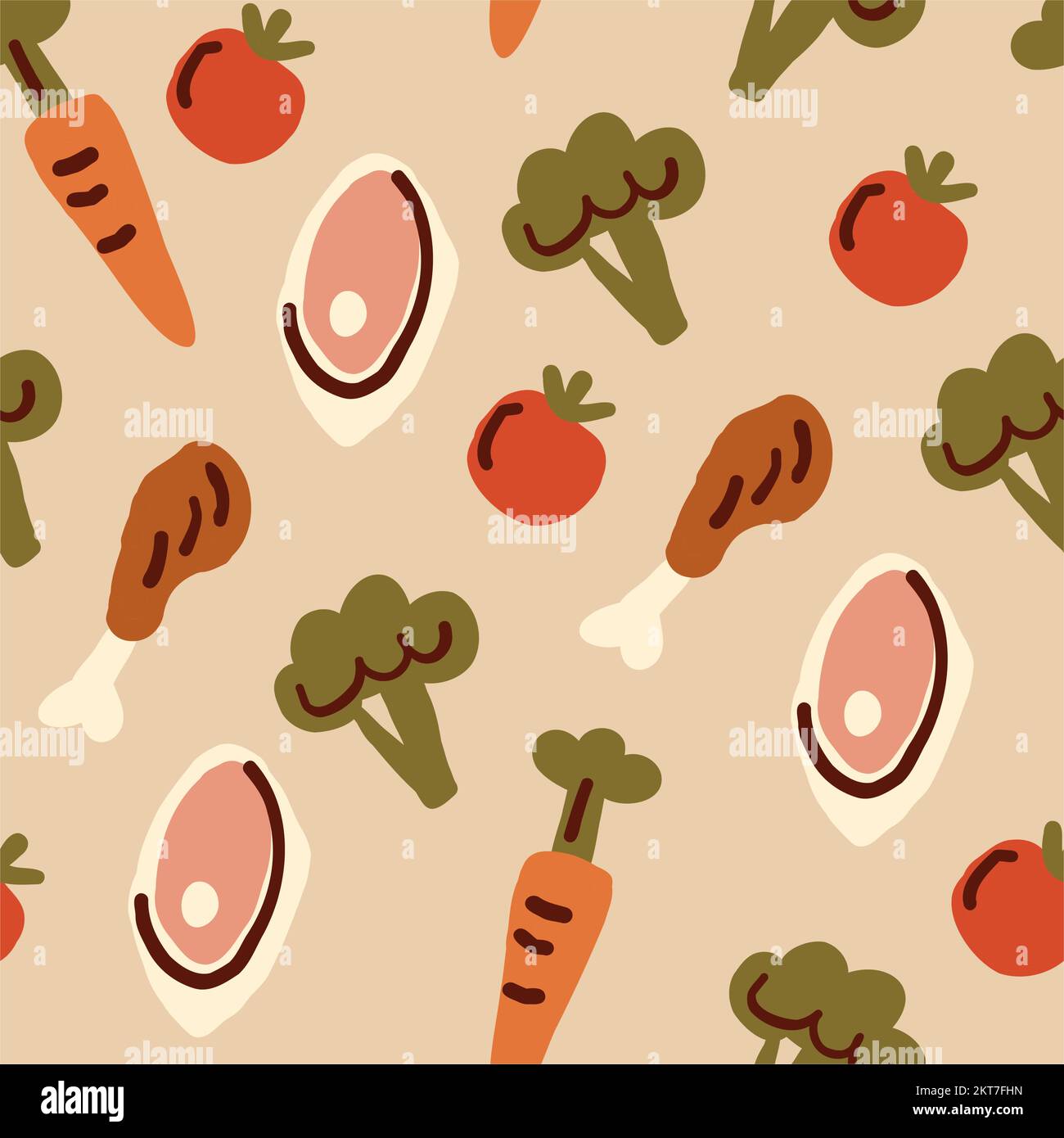 Healthy food seamless pattern. Organic products. Backgrounds and ...