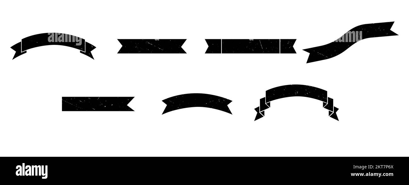 The symbols of the black and white ribbon are a vector illustration ...