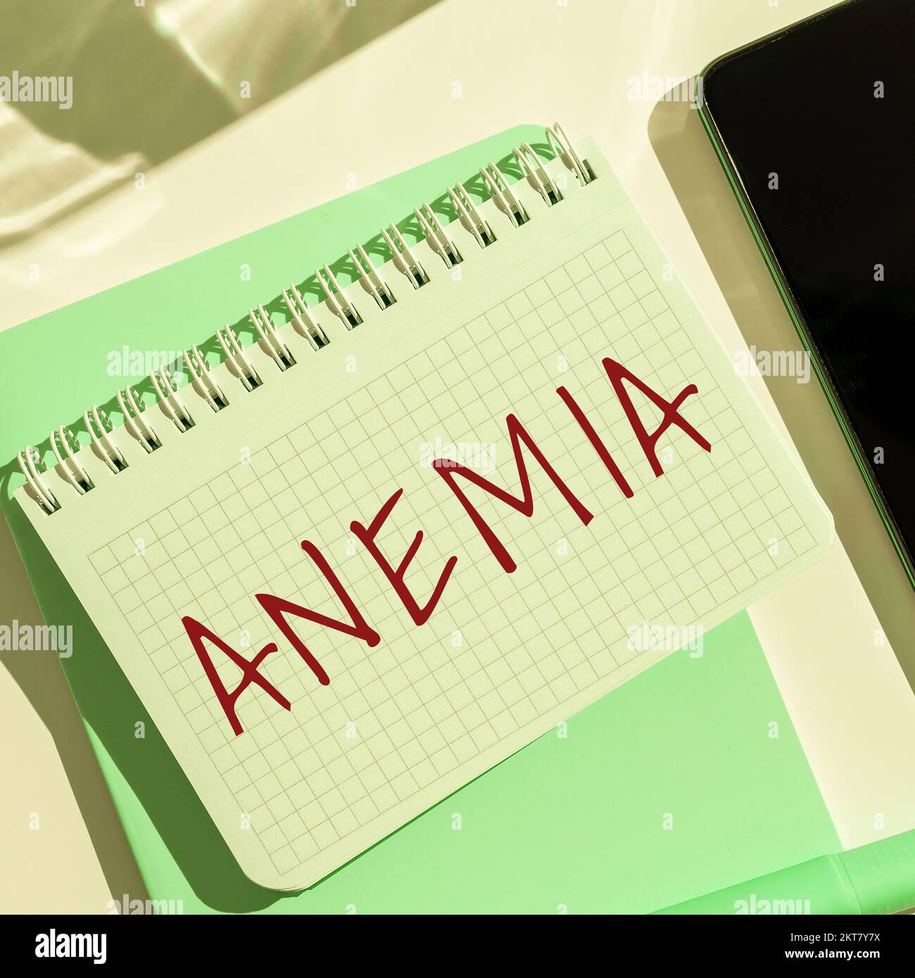 Conceptual display Anemia, Business showcase condition where there ...