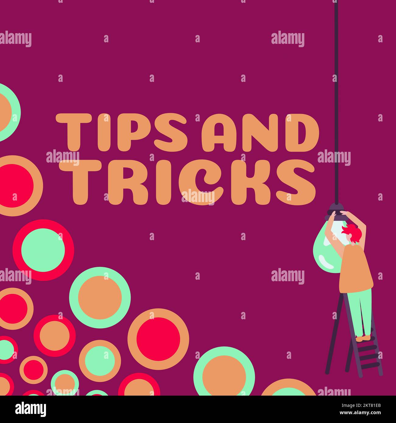 Conceptual caption Tips And Tricks, Business concept Suggestions to ...