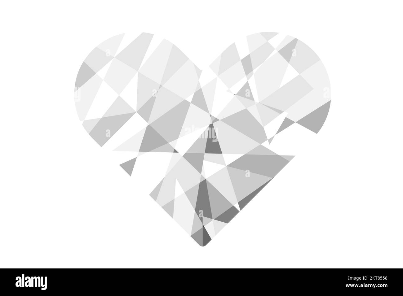 Heart shape diamond icon symbol. Vector illustration Stock Vector Image ...