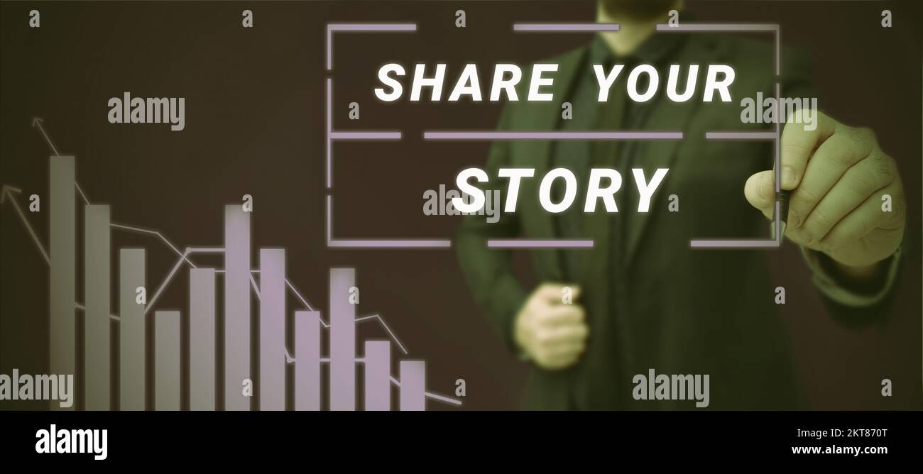 Handwriting text Share Your Story, Business concept Experience ...