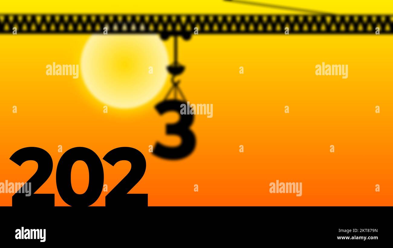 new year welcome with different graphic illustration. concept for new ...