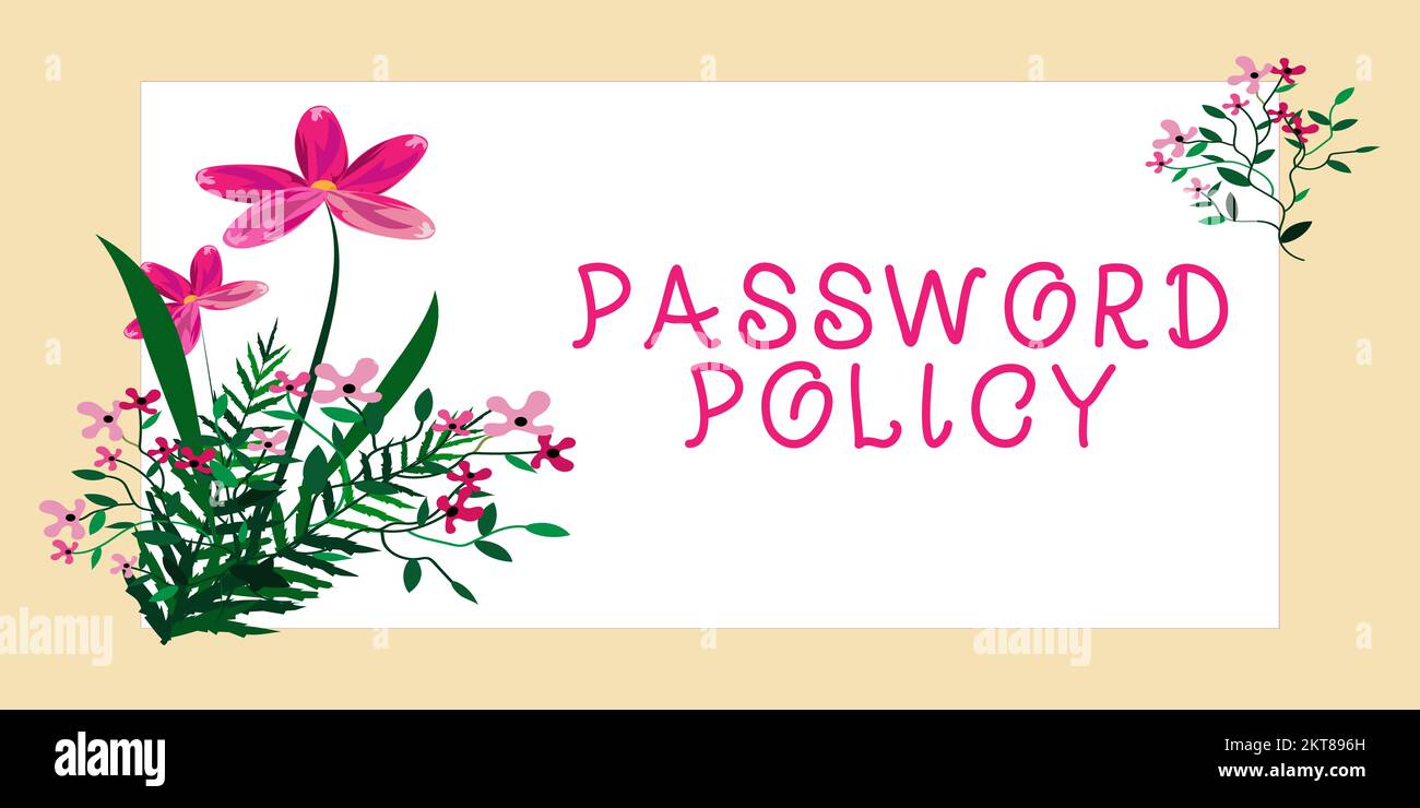 Text Caption Presenting Password Policy Internet Concept First Line Of Protection Against Any