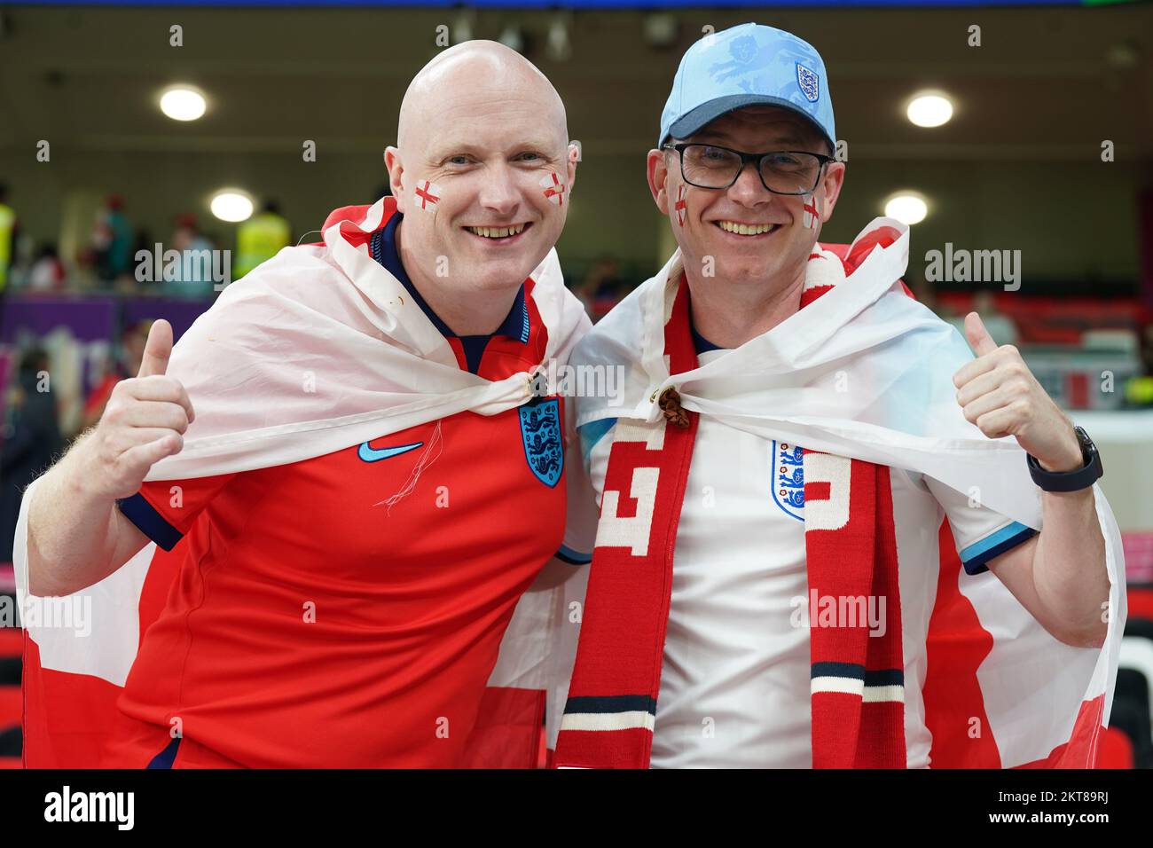 England fans before the FIFA World Cup Group B match at the Ahmad Bin ...