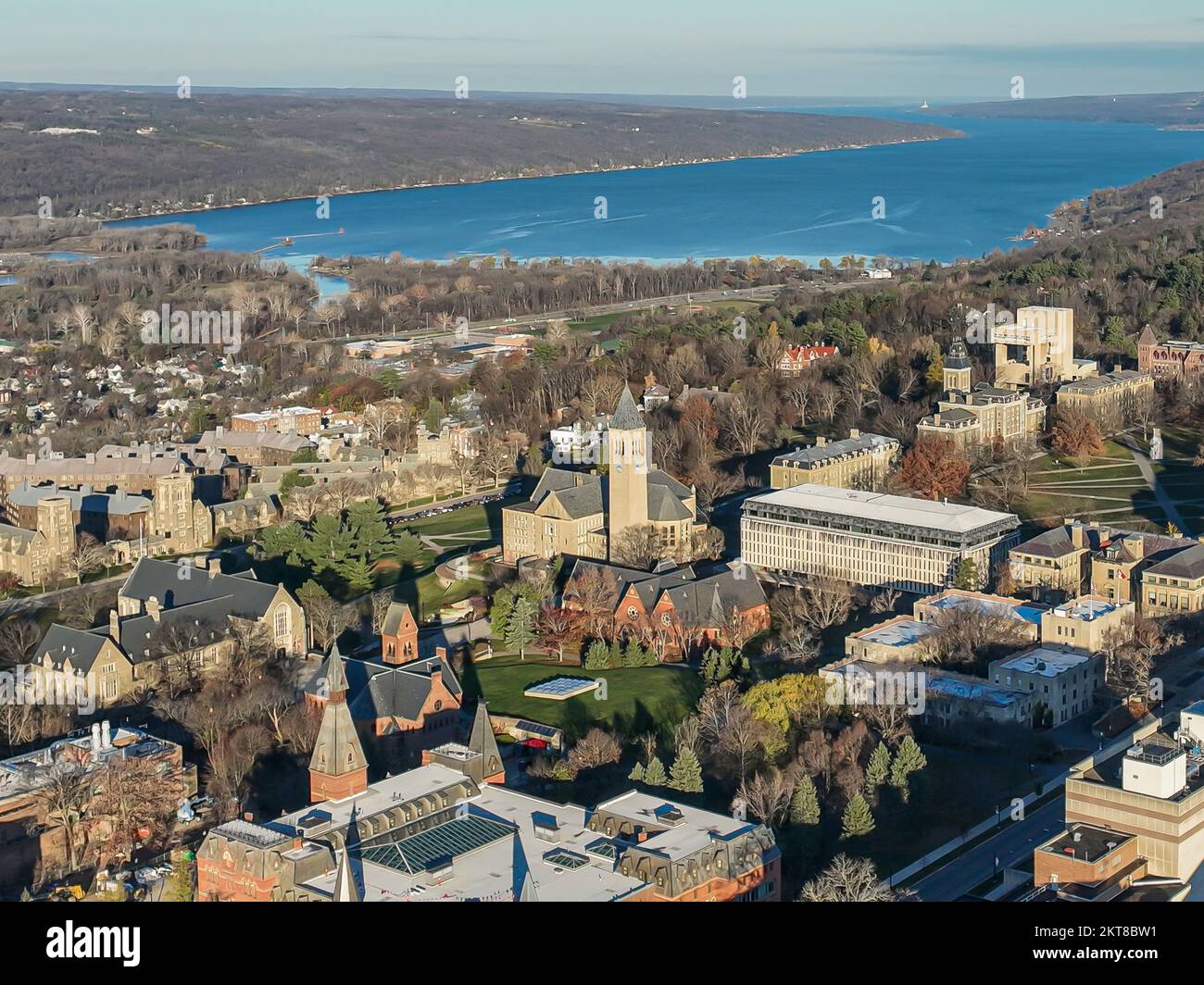 11-19-2022, Early morning aerial autumn image of the area surrounding ...