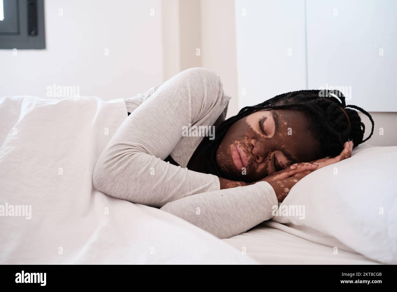 Woman asleep bed alone hi-res stock photography and images - Alamy