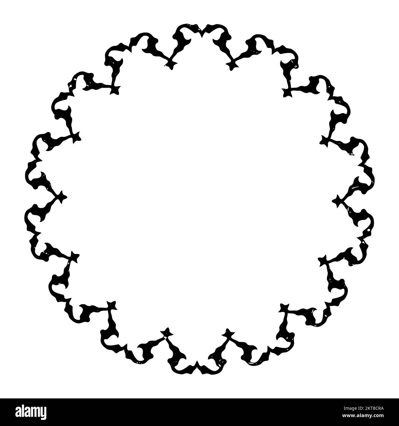 Round decorative pattern for the design of frames and banners Stock ...