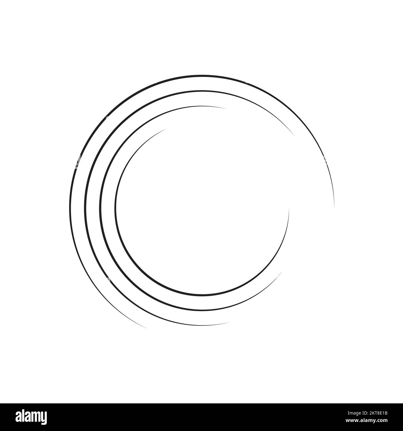 Frame of high-speed lines in the form of a circle. Black thick speed ...