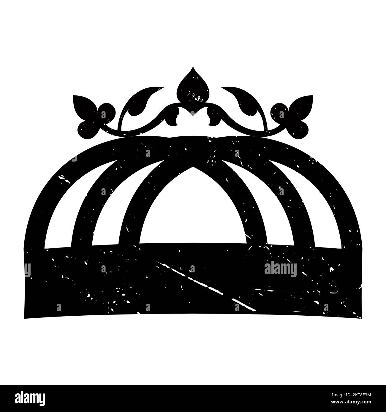 Crown. Black silhouette of the crown. Collection of the crown ...