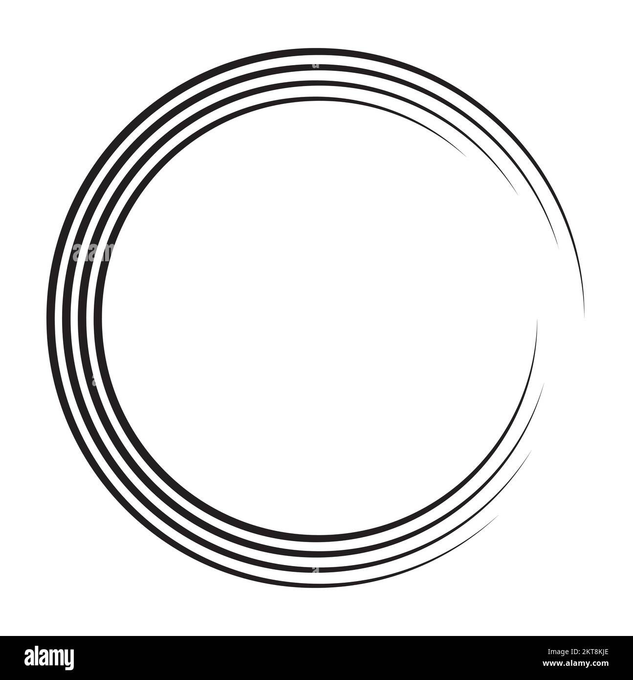 Frame of high-speed lines in the form of a circle. Black thick speed ...