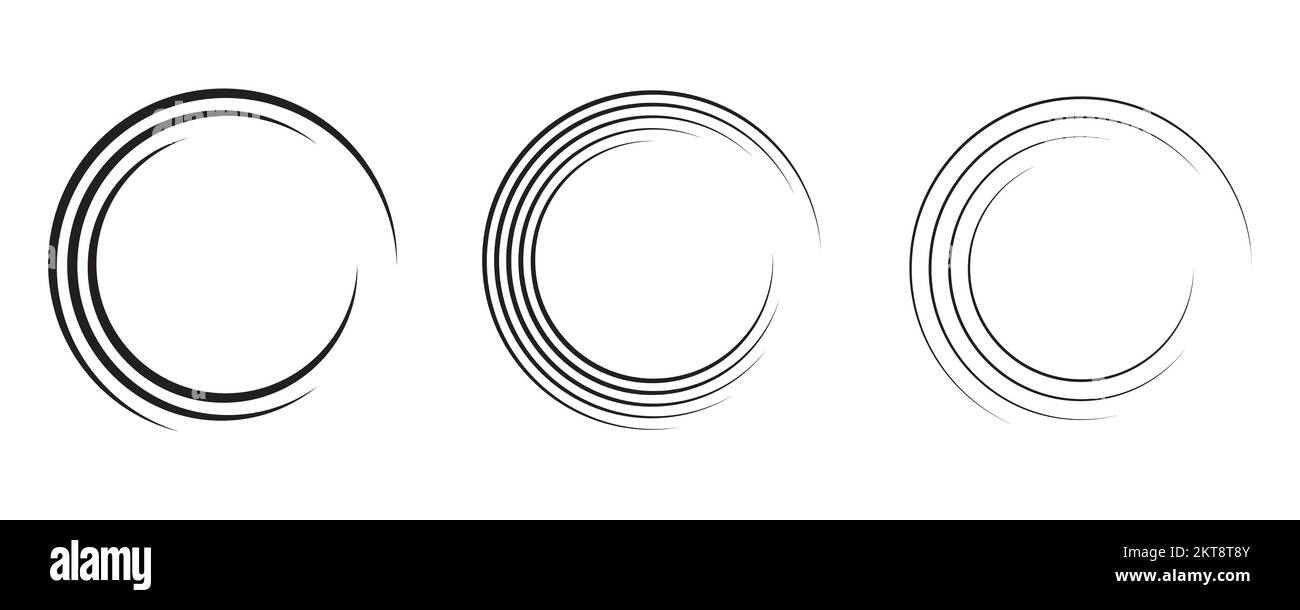 Set the speed lines frame in the shape of a circle. Black thick speed ...