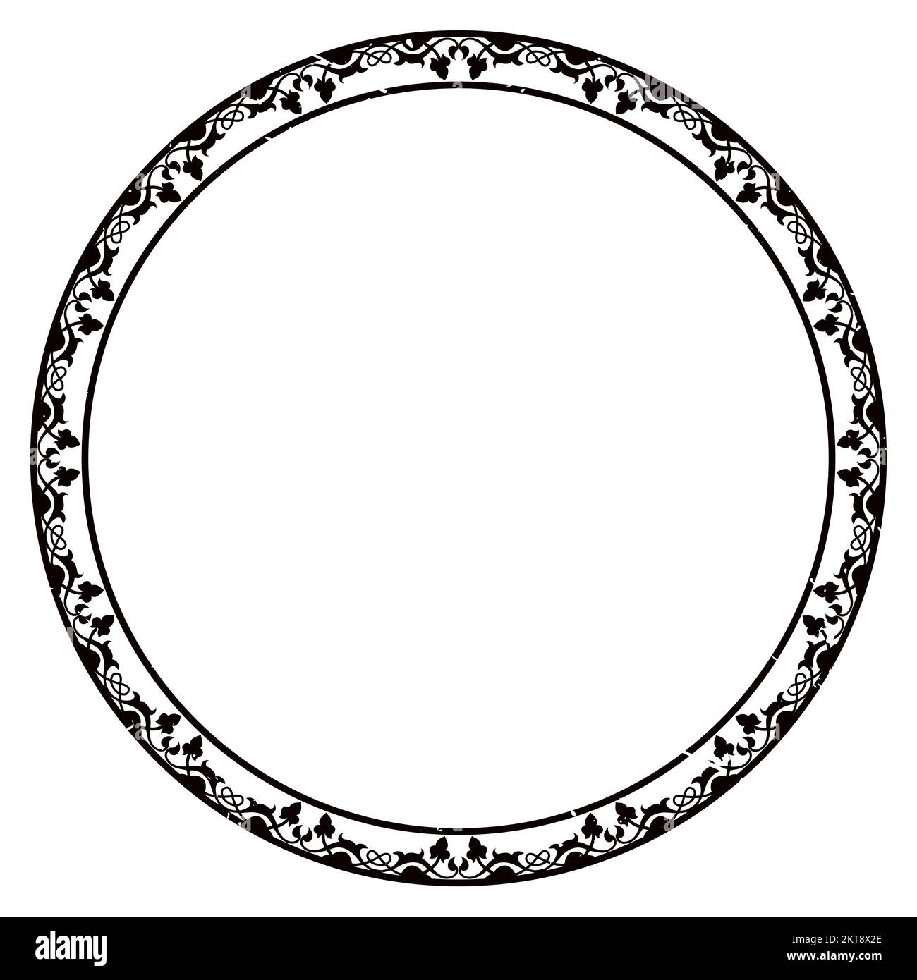 Round decorative pattern for the design of frames and banners Stock ...