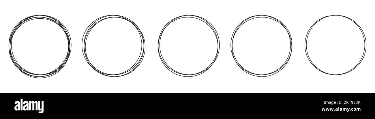 Round gray frames. Set of silver round frames on a white background ...