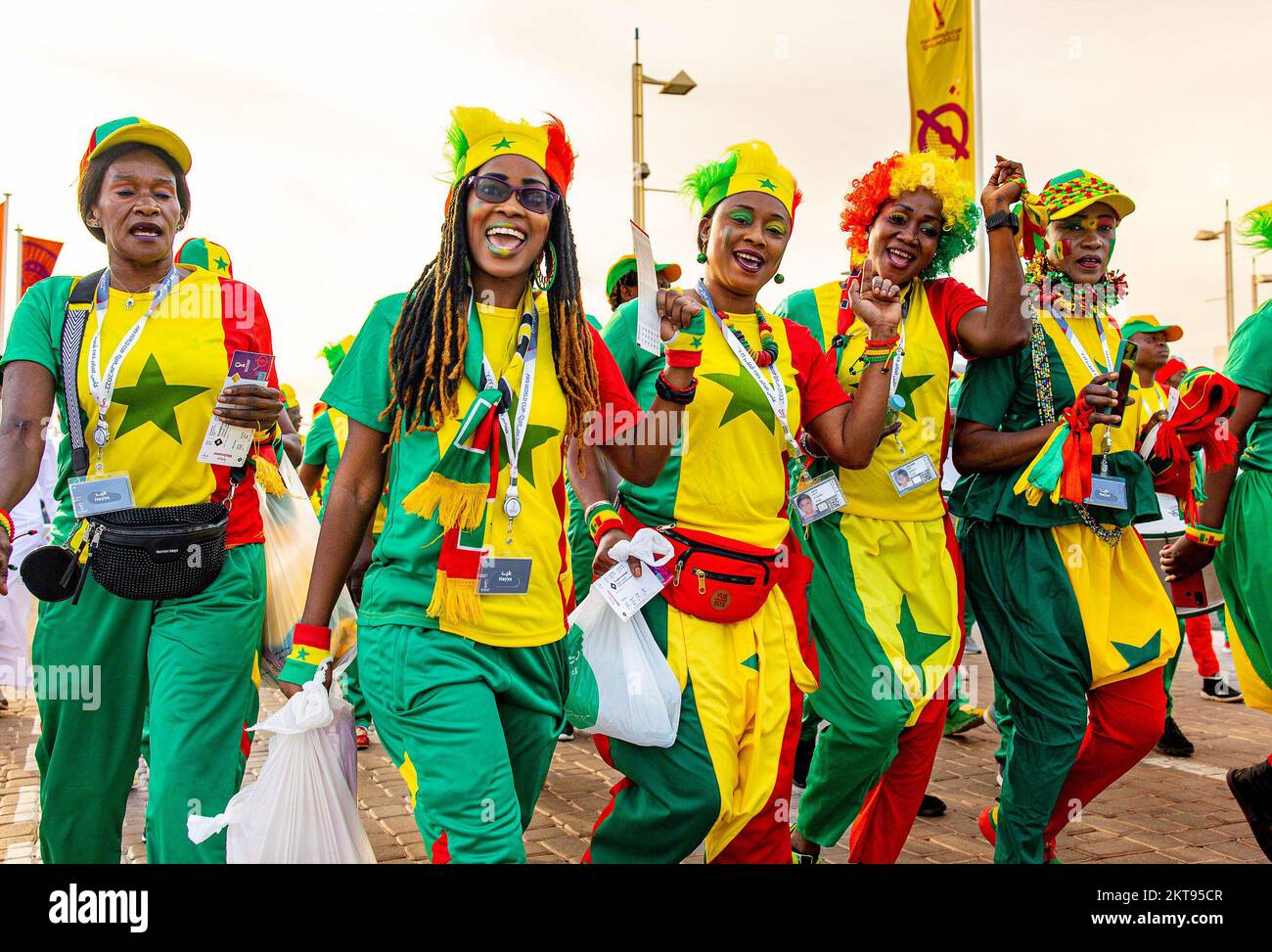 Senegal fans during the FIFA World Cup 2022, Group A football match ...