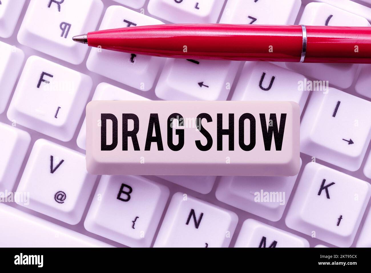 Hand writing sign Drag Show, Business idea competitive event where two ...