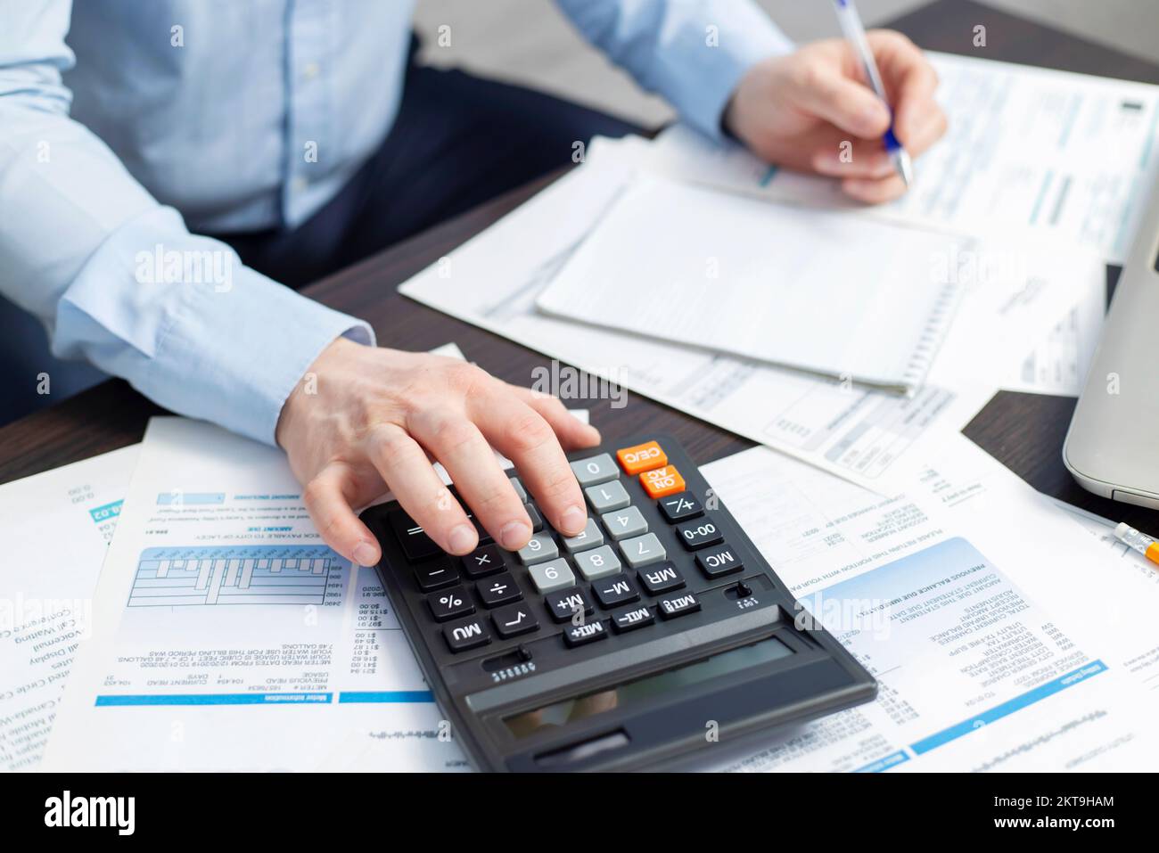 Businessman counting money work hi-res stock photography and images - Alamy