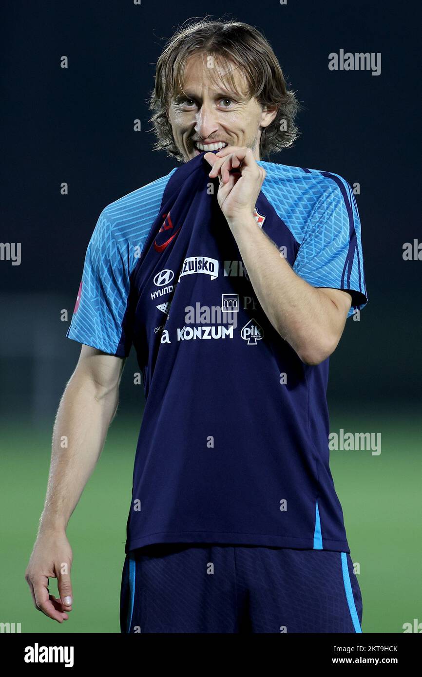 Luka Modric of Croatia during Croatia training session at Al Ersal 3 ...