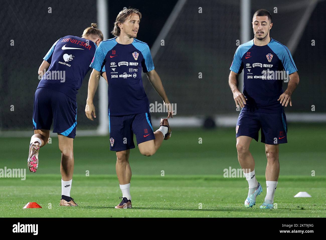 Luka Modric and Josip Juranovic of Croatia during Croatia training ...