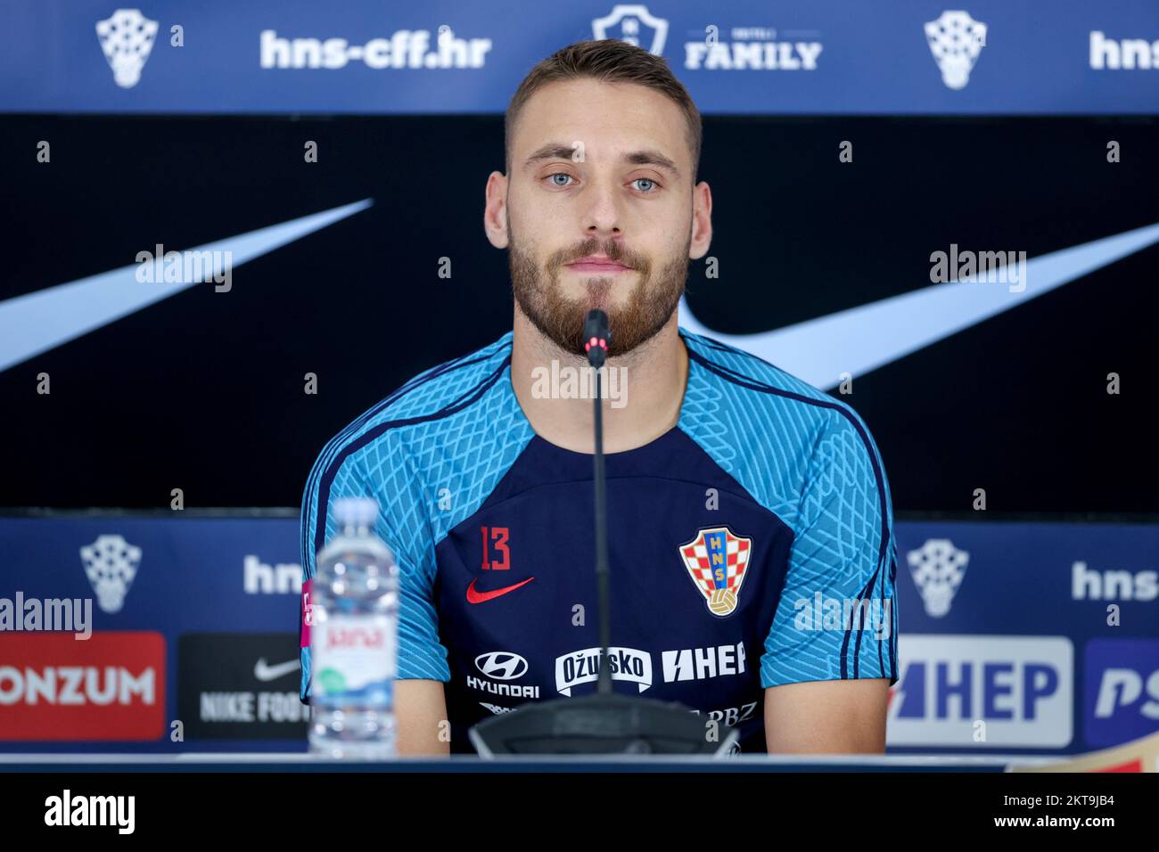 Player of Croatian national football team Nikola Vlasic during press ...