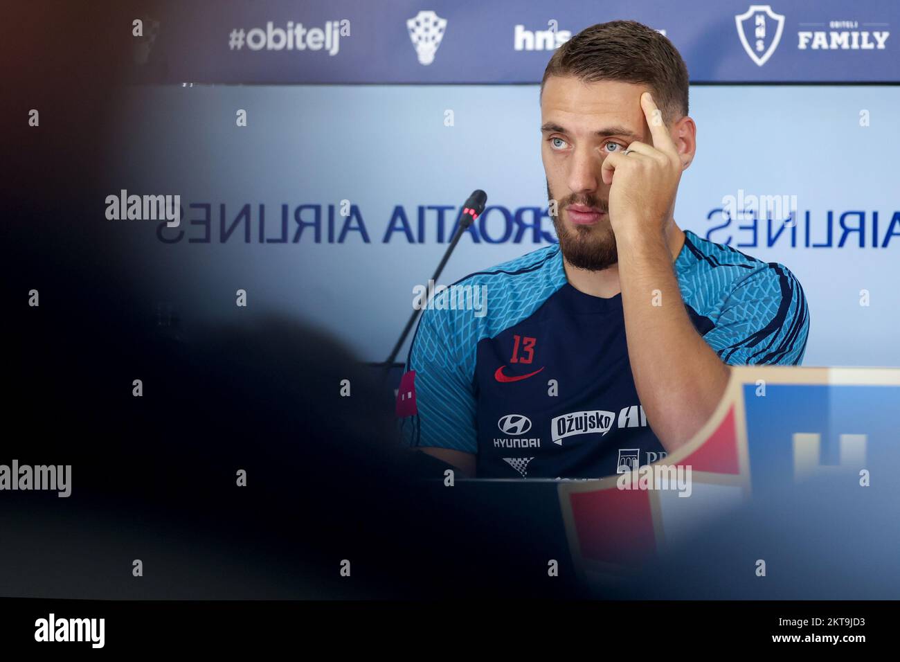 Player of Croatian national football team Nikola Vlasic during press ...