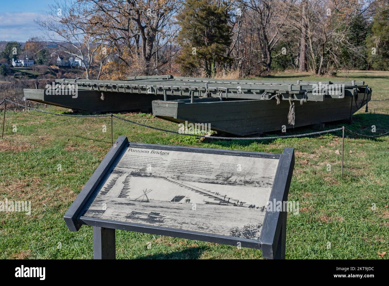 Pontoon Bridge Section, Chatham Manor, Fredericksburg, Virginia USA ...