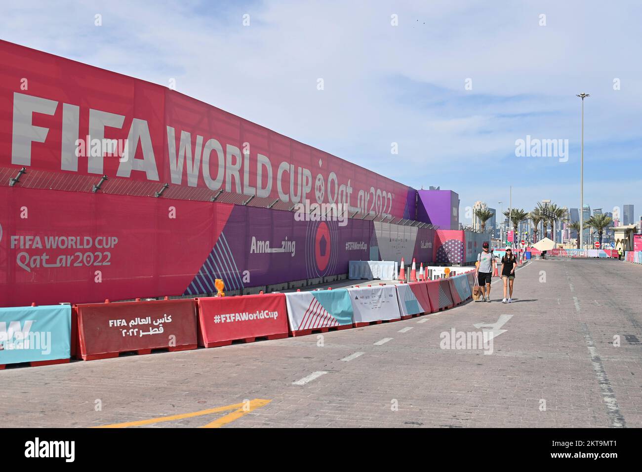 Impressions from Doha/Qatar on November 29th, 2022. FIFA Fanfest, Corniche West Bay.No fans ...