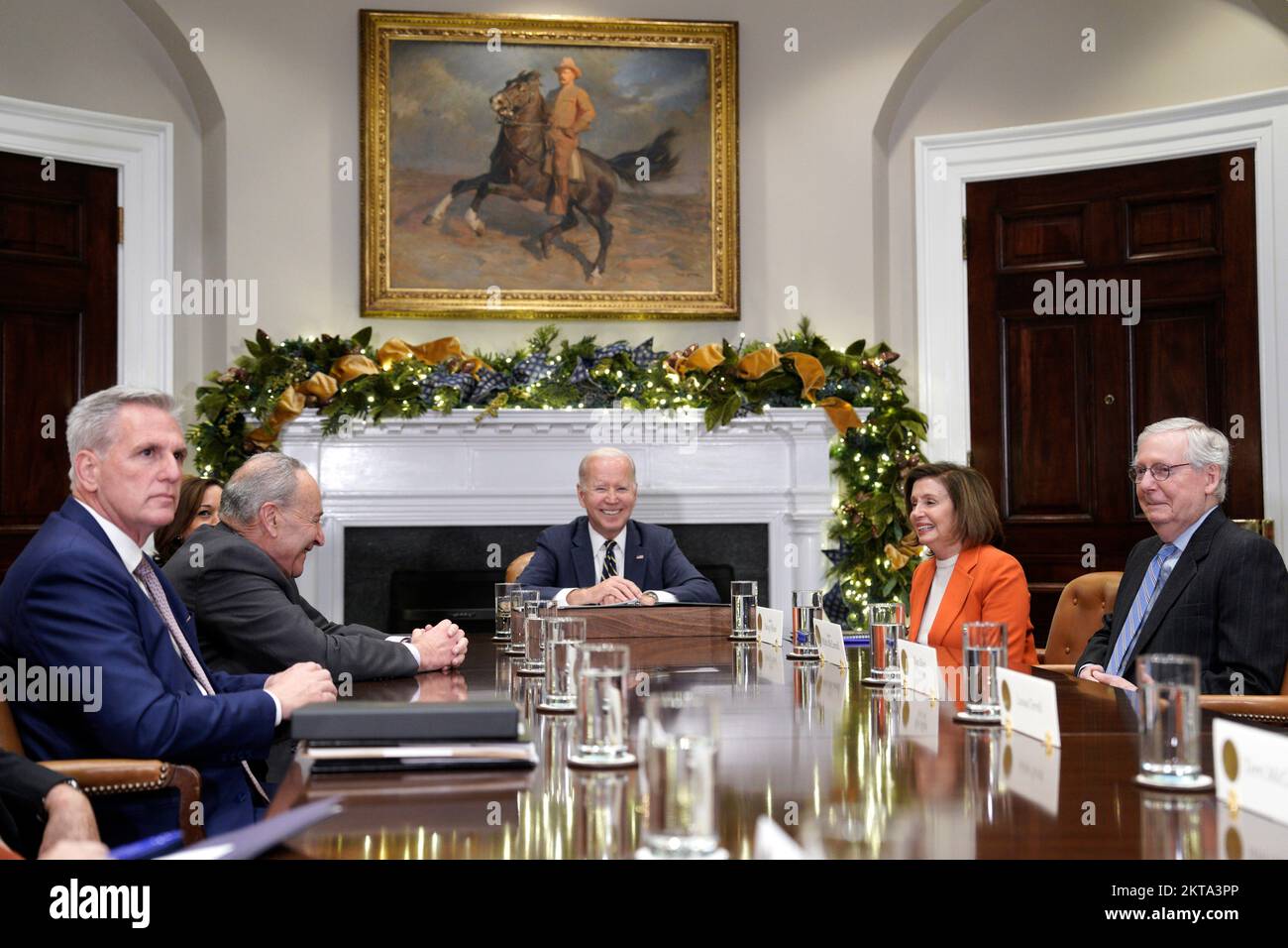 United States President Joe Biden meets with Congressional leaders in ...