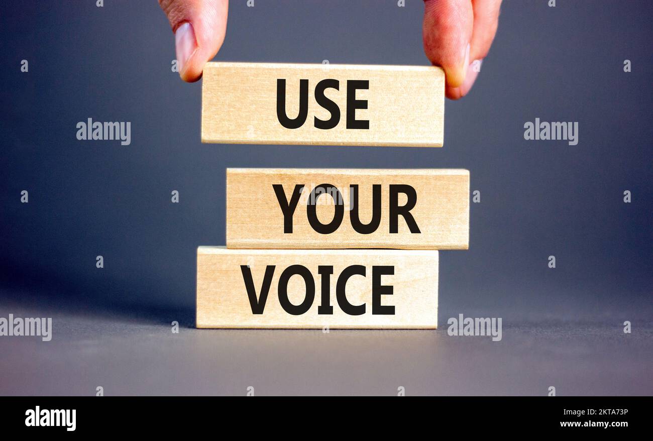 Use your voice symbol. Concept words Use your voice on wooden blocks on ...