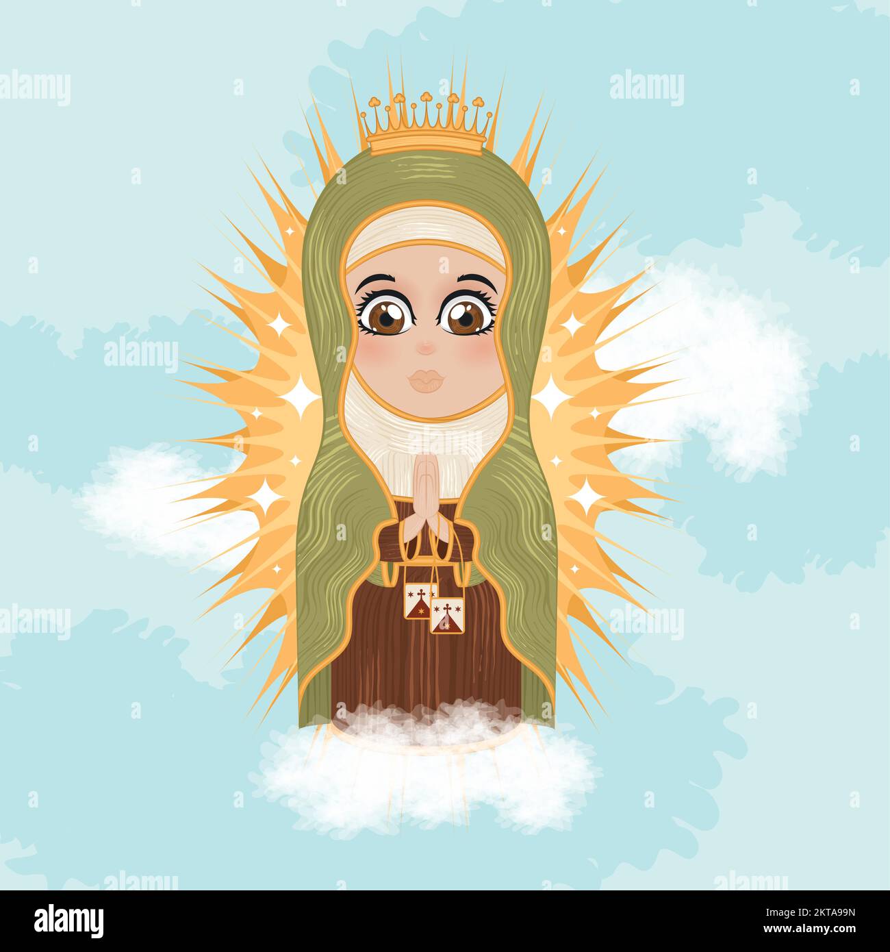 Isolated cute virgin mary character Vector Stock Vector Image & Art - Alamy